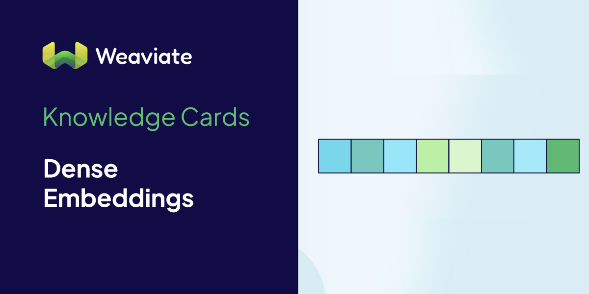 Dense Embeddings - Weaviate Knowledge Cards