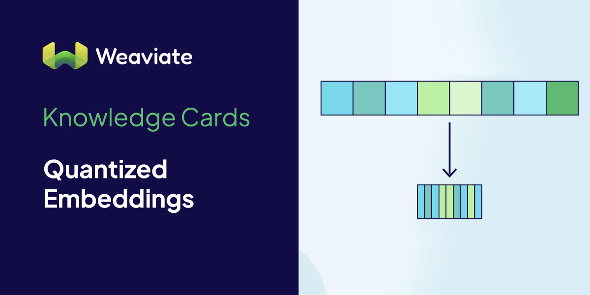 Quantized Embeddings - Weaviate Knowledge Cards